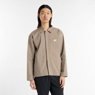New Balance Herren Coaches Twill Jacket in Braun, Baumwollköper, Größe XL