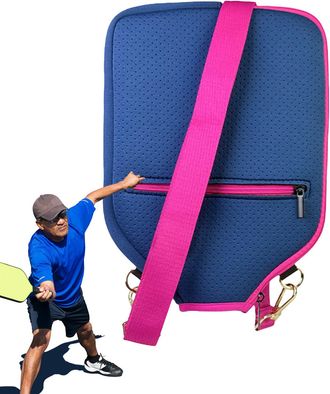 Generic Neopren-Tragetasche, verstellbarer Schultergurt, leichte Schutzh&uuml;lle f&uuml;r Pickleball-Schl&auml;ger, ideal f&uuml;r Outdoor-Sport, Wandern, Camping, Radfahren und