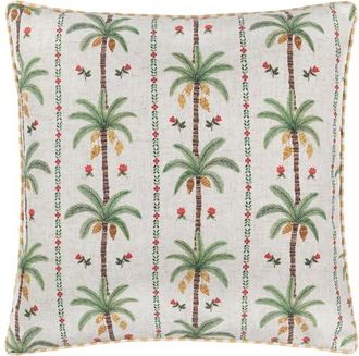 furn. Wylder Tropics Okara Palmenbedrucktes, mit Polyester gef&uuml;lltes Kissen - Mehrfarbig - 45 x 45 cm