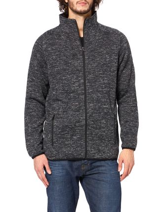 JP1880 Herren, Gro&szlig;e Gr&ouml;&szlig;en, Strickfleece-Jacke, Stehkragen, Zipper