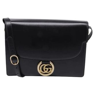 Gucci Pre-owned Medium GG Ring Shoulder Bag - Femme - Pre-owned - Noir - Taille: ONE Size