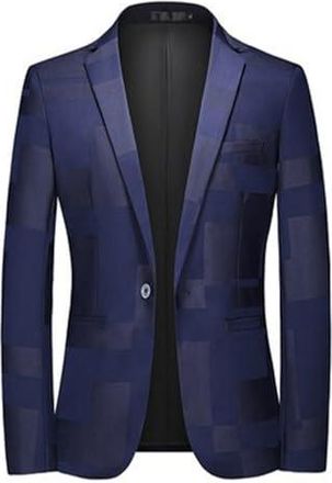 Generic Blazers pour Hommes À Manches Longues Couleur De Couleur Jacquard Veste De Costume À Un Bouton
