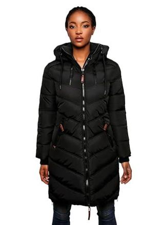 Marikoo B829 Parka dhiver matelass&eacute;e pour femme - Noir - M