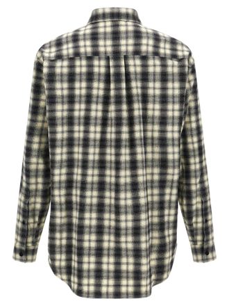 Balenciaga Check Flannel Shirt - black
