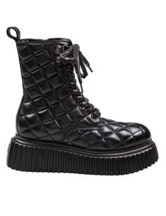 AGL Stiefel - Quilted Leather Softy Lowboot Ankle Boot - Gr. 36 (EU) - in Schwarz - f&uuml;r Damen