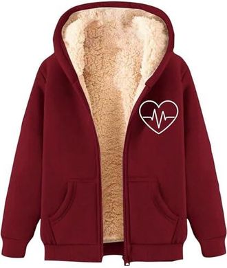 Generic Femme Sweatshirts Pulls dautomne Cordon de Serrage Grande Taille Streetwear Blouse Chic et l&eacute;gant Hoodies Pull Capuche Cardigan Chaud Ext&eacute;rieure Entra