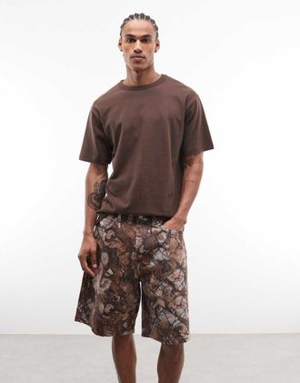 Obey Bigwig - Short en jean baggy - Imprim&eacute; camouflage-Multicolore