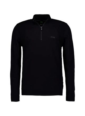 HUGO BOSS Herren Troyer schwarz unifarben
