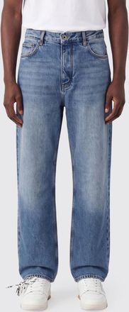 Off-white Wide-Leg-Jeans von mit mittlerer Leibh&ouml;he und Diagonals-Print