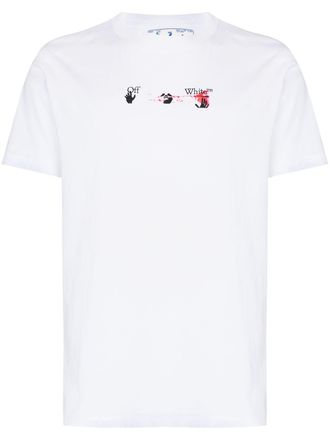 Off-white T-Shirt mit Pfeilmotiv - Wei&szlig;