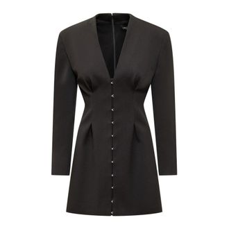 Del Core Kleid mit &Uuml;berschnittenen Schultern - - Dresses - Damen - Schwarzk - XS