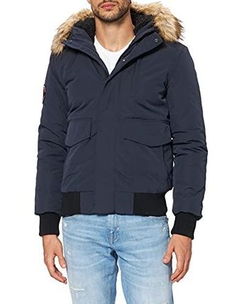 Superdry Bombardiers Everest Veste, Nordic Chrome Navy, XXL Homme