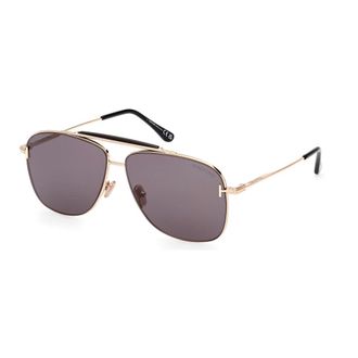 Tom Ford unisex, Accessoires, Jaune, Taille: 60 MM Lunettes de soleil Rose Gold Grey Jaden FT