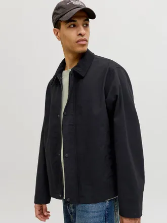 Jack & Jones Kurzjacke JJEGRAHAM WORKER JACKET SN mit Fly-Away-Kragen