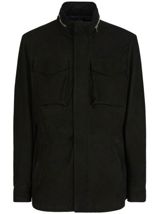 Giuseppe Zanotti Sylhas Kapuzenjacke aus Wildleder - Schwarz
