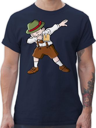 Shirtracer T-Shirt Herren - Kompatibel mit Oktoberfest - Dabbing Bayern Lederhosen - 5XL - Navy Blau - Trachten Tshirt bayrische Trachtenmode t Shirt Octoberfest