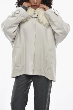 Stella McCartney Mantel mit abnehmbarem Kunstpelzkragen Stella McCartney