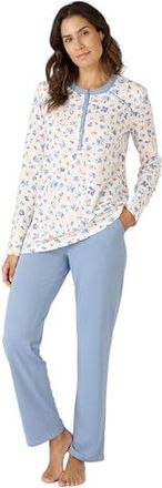 Damart Pyjama Thermolactyl Chauffe-épaules Femme Bleu Imprimé Taille 54-56 (XXL)