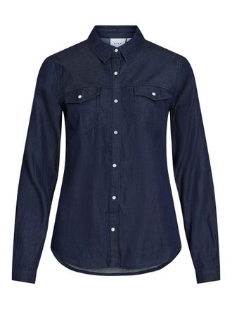 Vila Female Jeanshemd VIBISTA Taschen