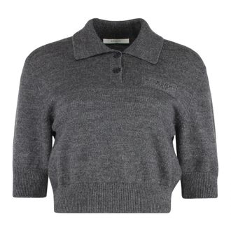 Givenchy Polo-Top aus Wolle - - Knitwear - Damen - Grau - S