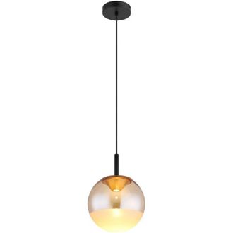 Globo Lighting Suspension luminaire suspension salon lampe aluminium noir boule verre LED H 130cm