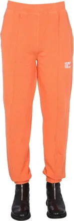 Helmut Lang Knitted Cotton Jogging Pants - Orange