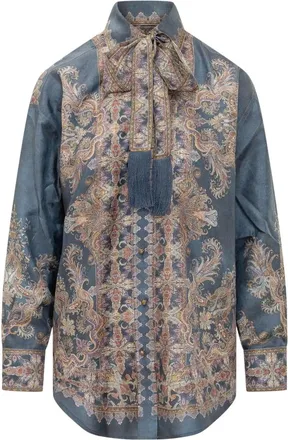 Zimmermann Femme, Blouses et Chemises, Bleu, Taille: 40 FR Chemises