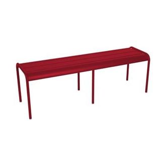Fermob Banc Luxembourg - Rouge - Aluminium laqué - Designer Frédéric Sofia