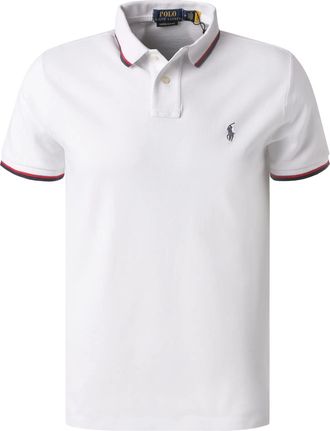 Polo Ralph Lauren Herren Polo-Shirt wei&szlig; Slim Fit