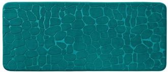 Douceur d'Int&eacute;rieur Ricochet Badematte (50 x 120 cm), Blau/Smaragd, einfarbige gepr&auml;gte Mikrofaser