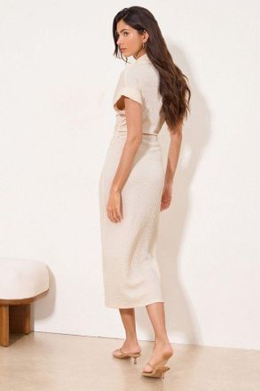 Lipsy Midikleid Lipsy kurz&auml;rmeliges Midi-Hemdblusenkleid, Regular (1-tlg)