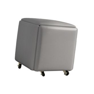 Generic Stapelbare stapelbare Ottoman-Hocker, 5-in-1-Sitzw&uuml;rfel aus PU-Leder mit Lenkrollen, for Wohnzimmer, Esszimmer, Schlafzimmer(Color 3,45x45cm)