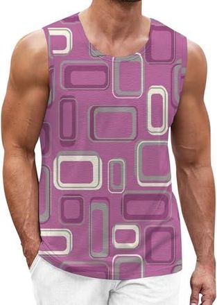 Generic Gilet hawaïen fantaisie pour homme - T-shirt sans manches - Imprimé dété funky - Débardeur de course à pied - Débardeur de plage vintage sans manches 