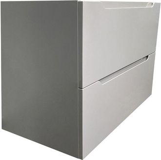 Vente-Unique Meuble sous vasque suspendu - Gris - 80 cm - STEFANIE
