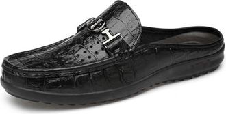 Minitoo Mules dété pour homme avec boucle - Chaussures dextérieur décontractées, A12 noir., 41 EU