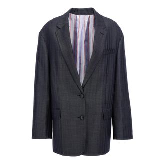 Etro Pegaso Single-Breasted Blazer - - Jackets - Damen - Blau - 2XS