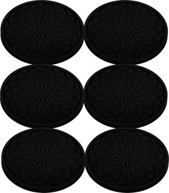 BESPORTBLE jojofuny 6 St&uuml;ck Teiliges Rutschfestes Rundes PVC untersetzer Auto getr&auml;nkehalter Strapazierf&auml;hige Anti rutsch Matte f&uuml;r Kaffeebecher und Wassergl&auml;ser