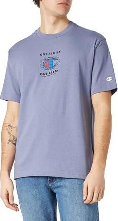 Champion Rochester 1919 Eco Future Circular Recycled Cotton Graphic S/L T-Shirt, Gris Taupe, Large Hommes