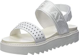 Replay Replay Alicante JR Studs Sandale, 081 White Silver, 38 EU