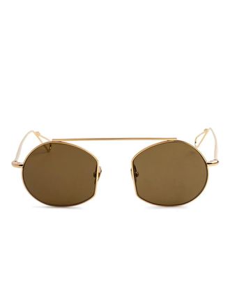 Ahlem lunettes de soleil &agrave; monture ronde - Or