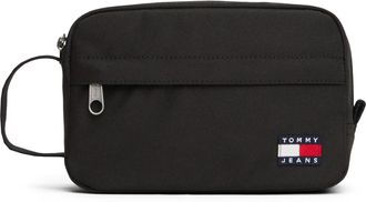 Tommy Jeans Kulturbeutel TOMMY JEANS TJM ESS DAILY WASHBAG, Damen, Gr. B/H/T: 21cm x 14cm x 8cm, schwarz, Textil, Taschen Kulturbeutel, Unisex Kosmetiktasche, Min