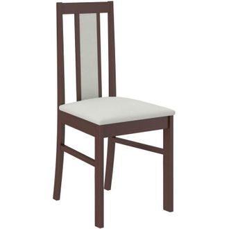 Les Tendances Les Tendances - Chaise bois Noyer fonc&eacute; et tissu Louiza-Tissu 27100