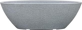 Scheurich Barceo Jardiniere 60, Pflanzschale/Blumentopf/Pflanzenschale, oval, hergestellt mit recyceltem Kunststoff, 10 Jahre Garantie, für den Außenbereich