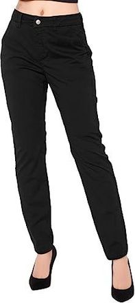 Generic Pantalon ample droit pour femme - Pantalon d&eacute;contract&eacute; &agrave; jambe large - &Eacute;l&eacute;gant et d&eacute;contract&eacute; - Jambe droite - Pantalon de costume - Couleur unie - Fe