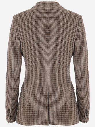 Tagliatore Womens Wool-Blend Double-Breasted Jacket Multicolour
