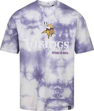 Recovered Clothing Minnesota Vikings NFL Tie-Dye Relaxed Oversized T-Shirt Purple White - XXL