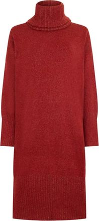 Malo roll-neck midi dress - Rot