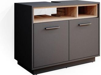 Vicco Meuble sous vasque simple Beatrice, Anthracite, 80 x 64 cm