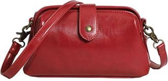 Generic Sac &agrave; bandouli&egrave;re vintage en polyur&eacute;thane de couleur unie pour femme, sac &agrave; main messager de grande capacit&eacute; r&eacute;sistant &agrave; lusure pour un usage quotidie