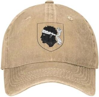 Generic Chaleur dHiver, Personnalisé Cool Coton Armoiries De Corse Casquette De Baseball Femmes Hommes Personnalisé Réglable Unisexe Français Corse Fierté Pap